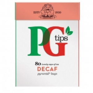 Offer Poundstretcher PG TIPS DECAFFEINATED 80 TEA BAGS