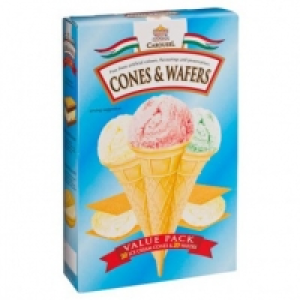 Offer Poundland Carousel Cones & Wafers Value Pack