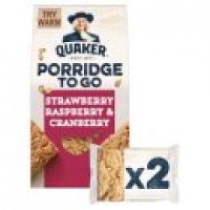 Offer Asda Quaker Oat Porridge To Go Strawberry Mixed Berries