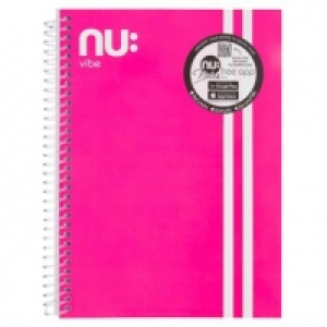 Offer Poundland Nu: A5 Card Cover Wiro Notebook - Pink
