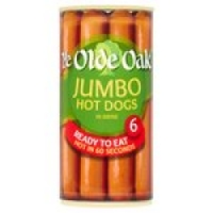 Offer Morrisons Ye Olde Oak 6 Jumbo Hot Dogs in Brine