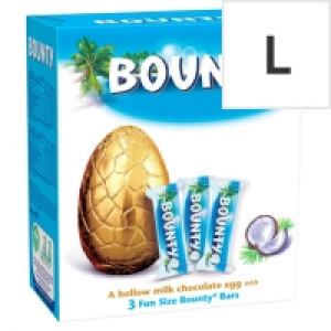 Offer Tesco Bounty Milk Chocolate Egg With 3 Fun Size Bars