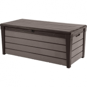 Offer Wickes Keter Brushwood Outdoor Storage Box Taupe