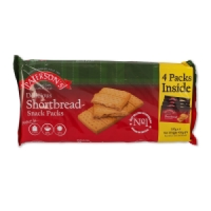 Offer Poundstretcher PATERSONS SHORTBREAD SNACK PACKS 4