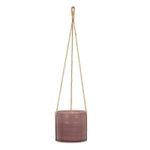 Offer Homebase Ceramic Scheurich Hanging Pot Aubergine