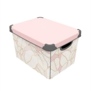 Offer Homebase Pp Plastic Blush Tropic Storage Box Homebase