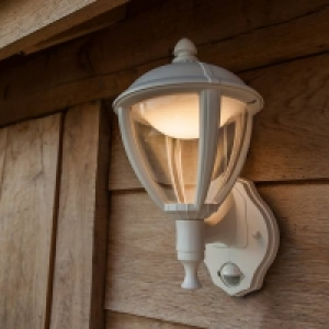 Offer Homebase Aluminium Lutec Unite 9W LED PIR Wall Light