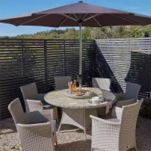 Offer Homebase Cornbury 6 Seater Garden Dining Set Homebase