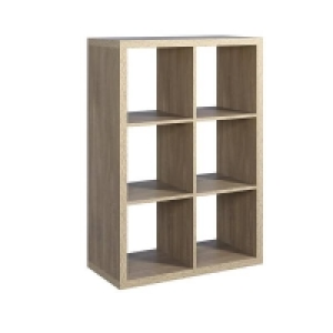 Offer Homebase Clever Cube 3x2 Storage Unit - Sanoma Oak