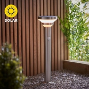 Offer Homebase Halton 50cm Photocell & PIR Solar Outdoor