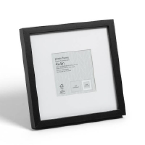 Offer Homebase Box Photo Frame - 4x4 Inch - Black Homebase