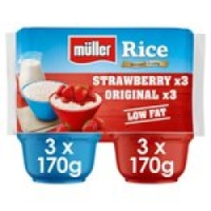 Offer Morrisons Muller Rice Strawberry & Original Pudding