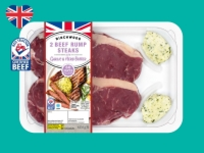 Offer Lidl 2 Beef Rump Steaks with Garlic
