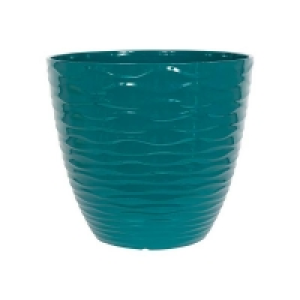Offer Homebase Wave Pot Teal - 33cm Homebase