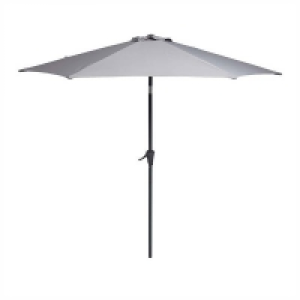 Offer Homebase 2.7m Crank & Tilt Parasol Light Grey